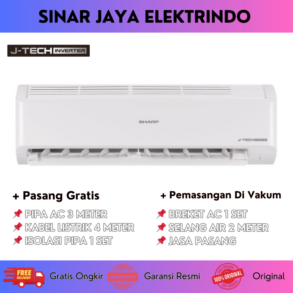 Jual AC SHARP 1/2 PK - AHX06BEY - Garuda Series - J-Tech Inverter - R32 ...