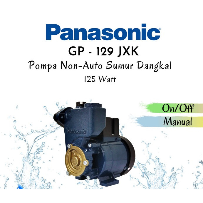 Jual PANASONIC GP 129 JXK POMPA DANGKAL 125 WATT NON AUTO / POMPA ...