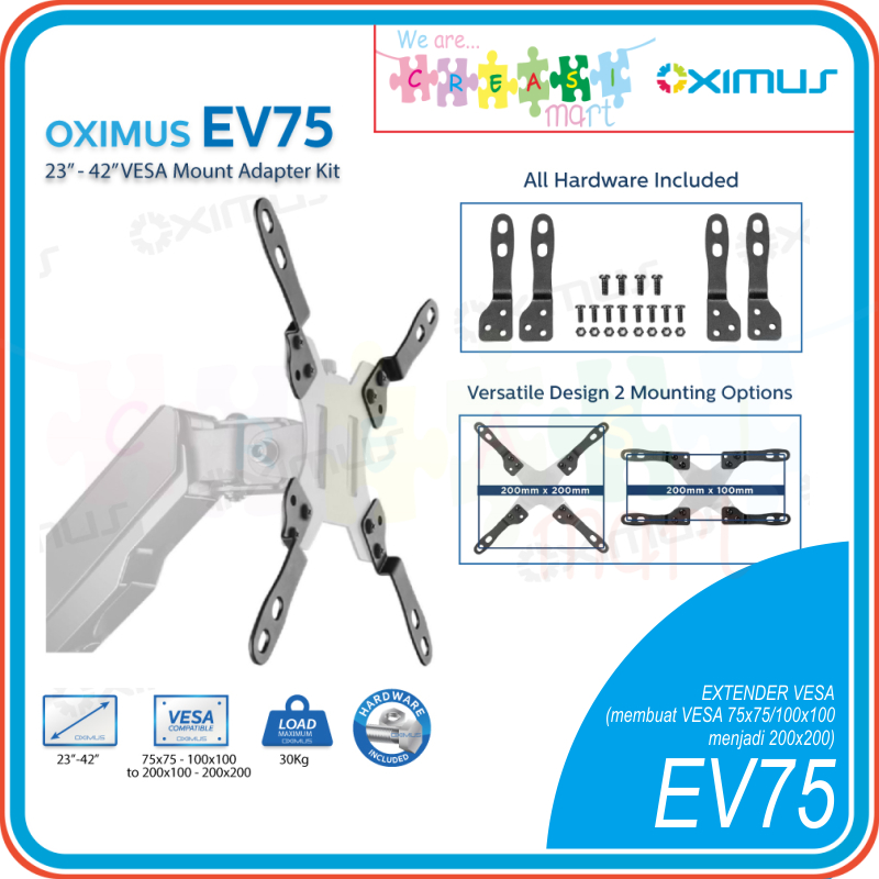 Jual VESA Extender merubah Vesa 75x75/100x100 menjadi 200x200 Oximus ...