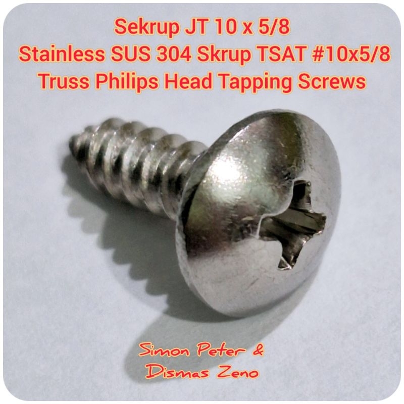 Jual Sekrup JT 10 x 5/8 Stainless Steel SUS 304 Skrup TSAT Truss ...