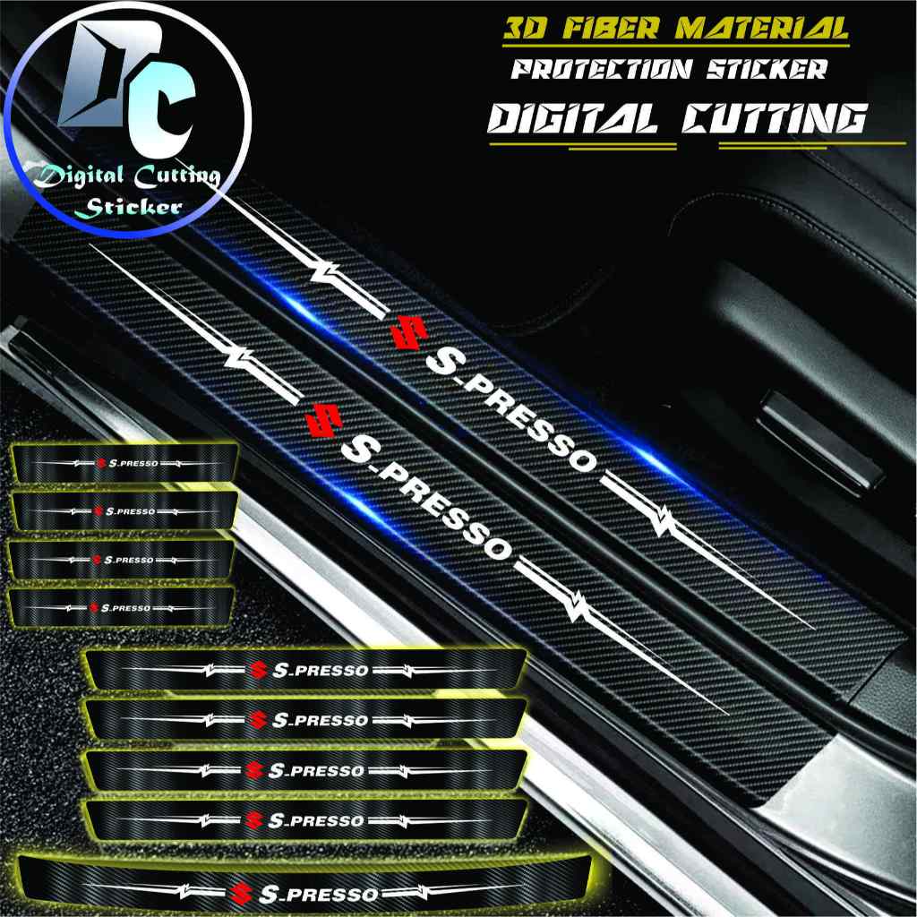 Jual sticker sill plate carbon 3d mobil s presso stiker karbon 3d ...