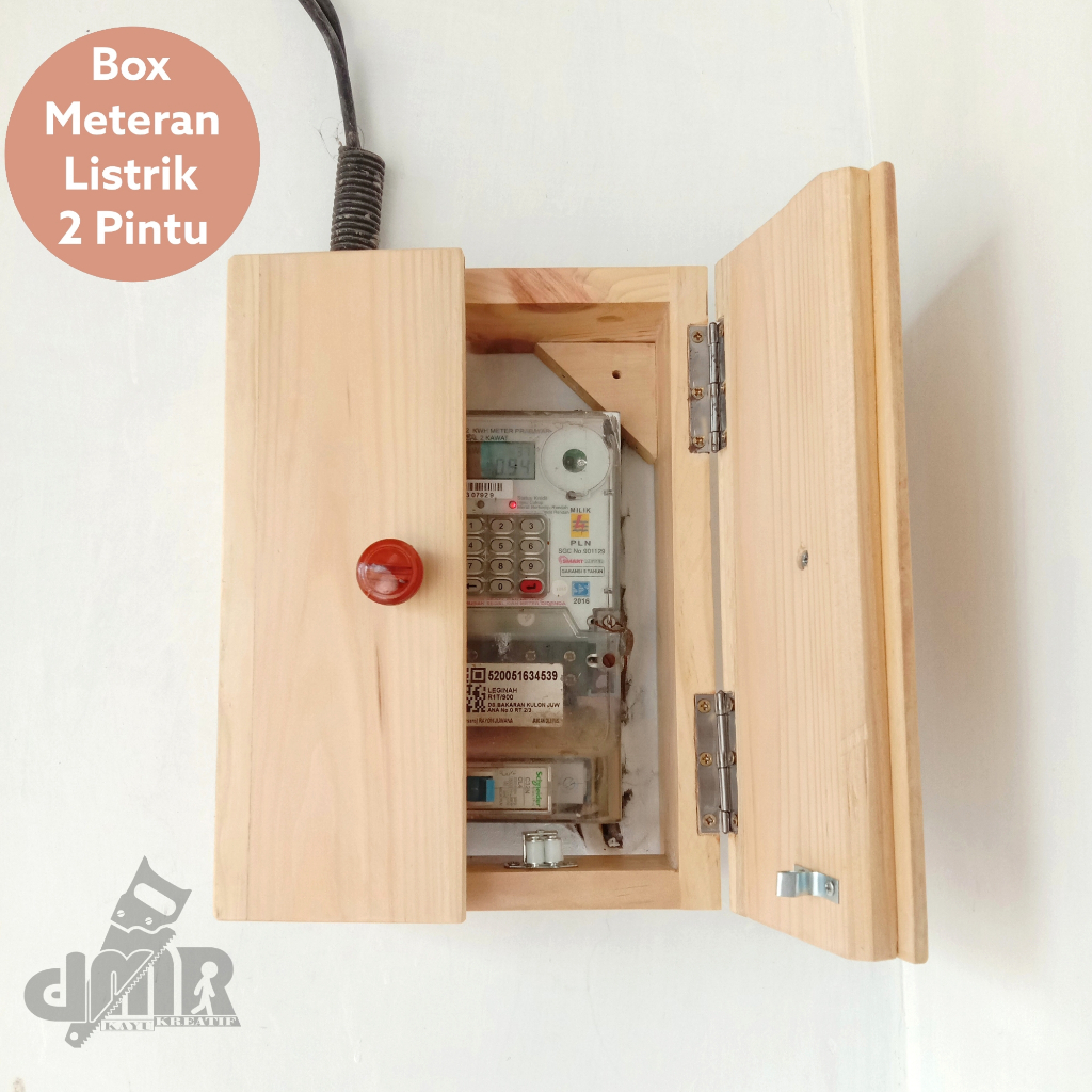 Jual Box Kotak Pelindung Meteran Listrik Kayu 2 Pintu PLN MCB Pulsa ...