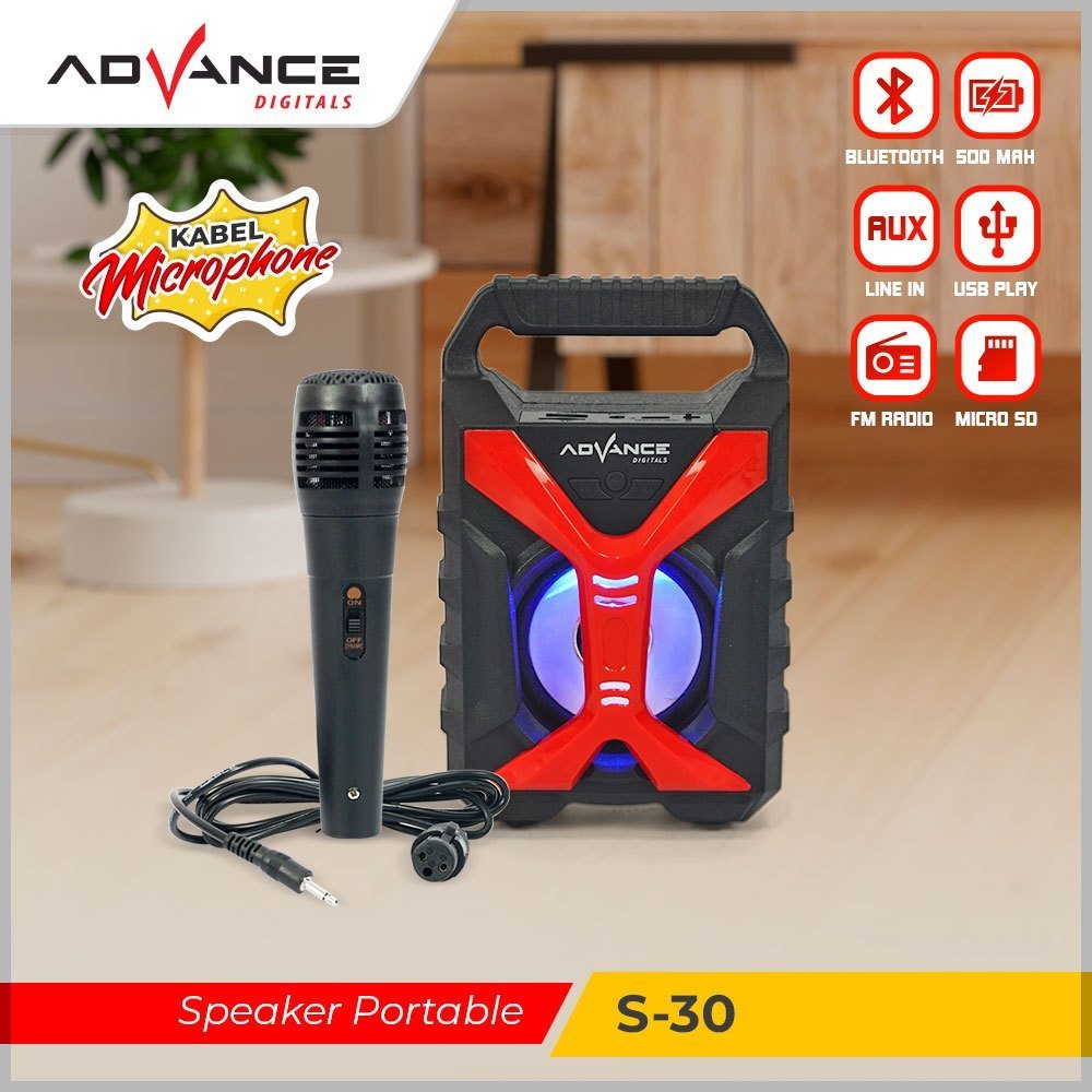 Jual Speaker Advance S30 BT Bluetooth plus Mic /Bluetooth Portable ...