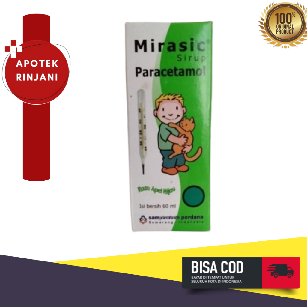 Jual MIRASIC SIRUP PARACETAMOL PENURUN DEMAM ANAK (60 ML) | Shopee ...