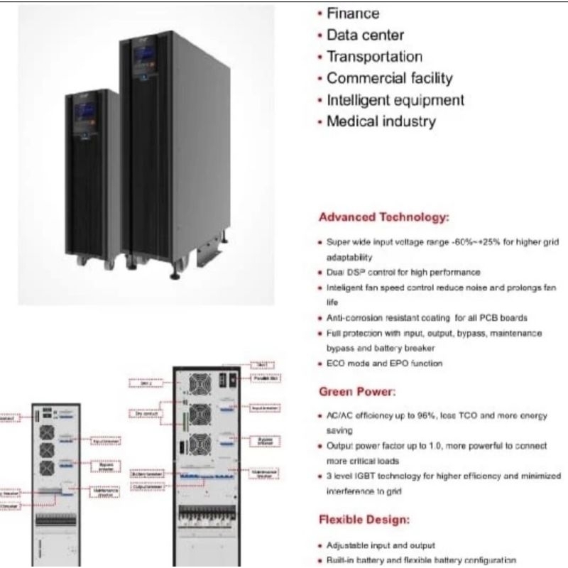 Jual KEHUA UPS MY10 MYRA 10KVA Online 10.000VA 3Phase | Shopee Indonesia