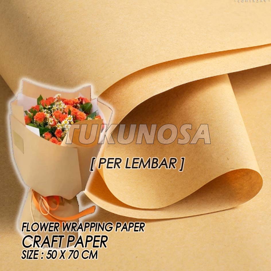 Jual FLOWER WRAPPING PAPER CRAFT PAPER KERTAS KRAFT SAMSON KERTAS KADO ...