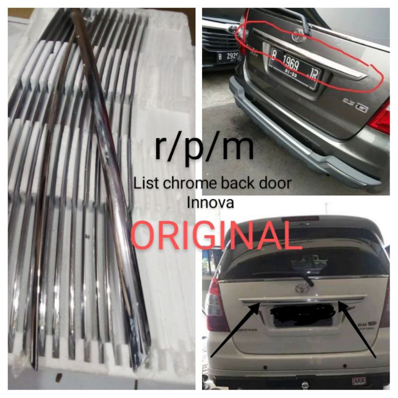 Jual TRUNKLID/LIST BACK DOOR/LIST BAGASI CHROME INNOVA ORIGINAL BARU ...