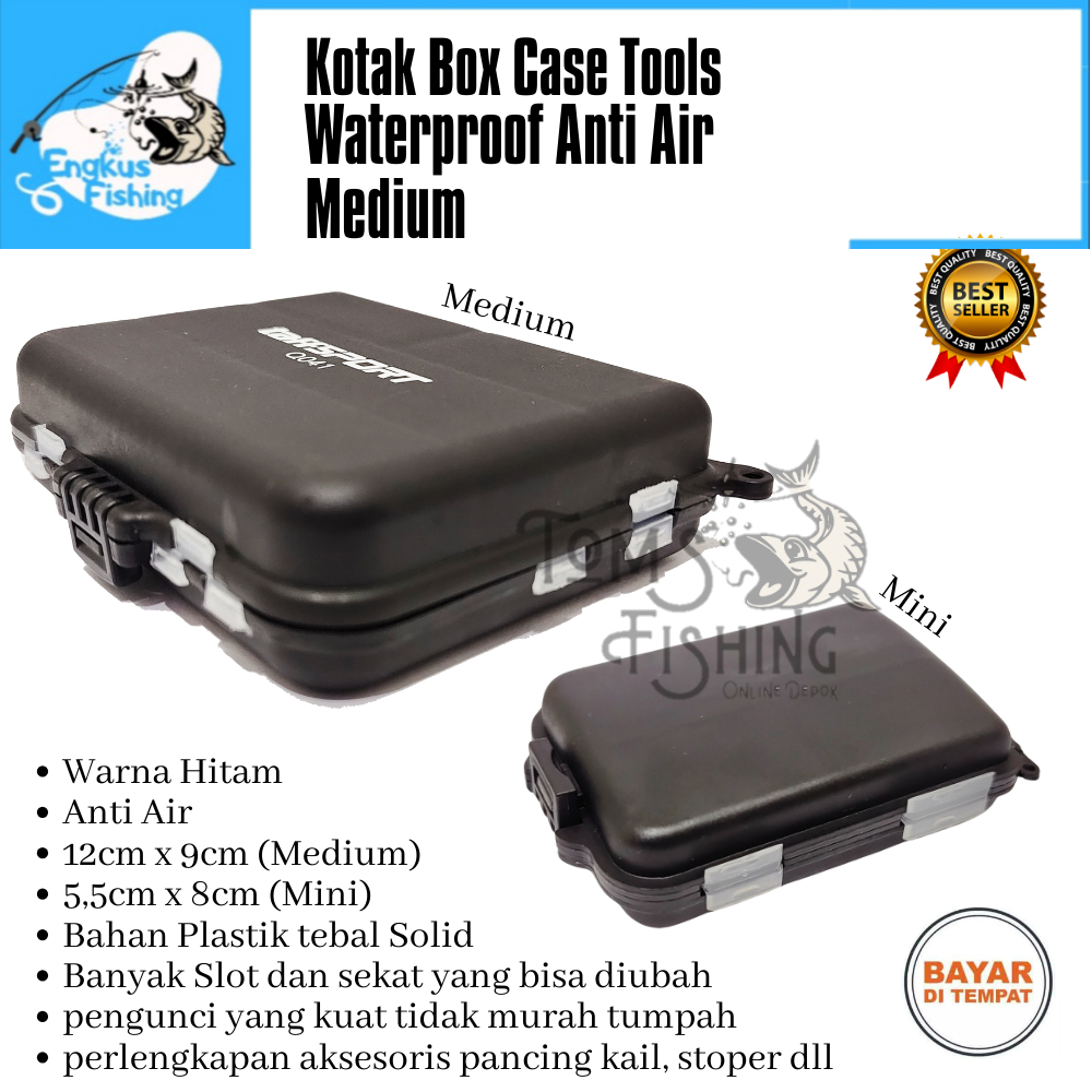 Jual Kotak Box Perkakas Kail Pancing Waterproof Case Tools Anti Air (Medium / Mini) Murah ...