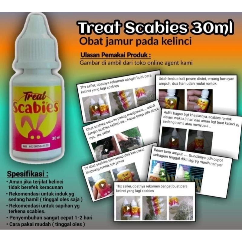 Jual TREAT SCABIES 30ml,OBAT JAMUR/SCABIES GUDIK,KOREP UNTUK KELINCI ...