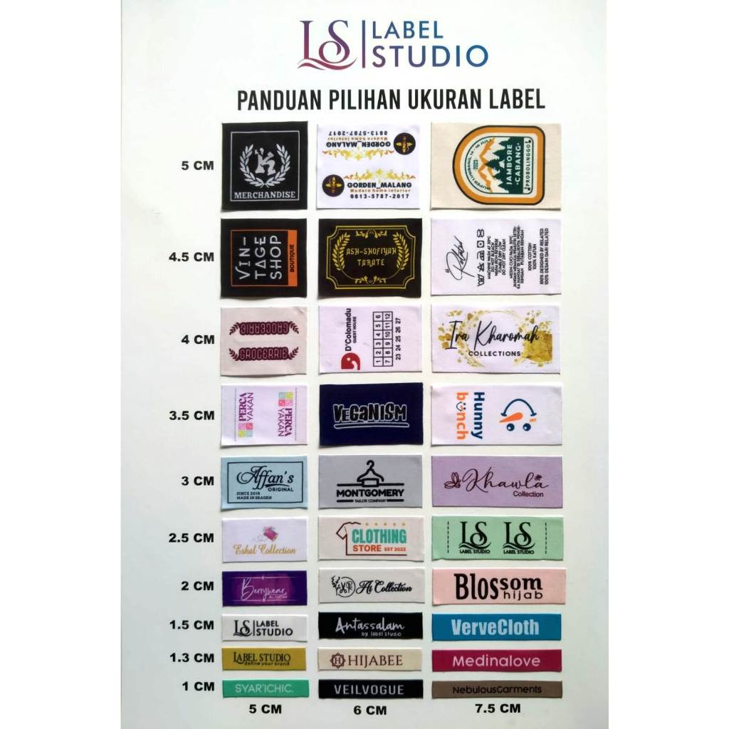 Jual ( 100 PCS ) Label Baju | SAMPLE | Label Hijab | Label Woven ...