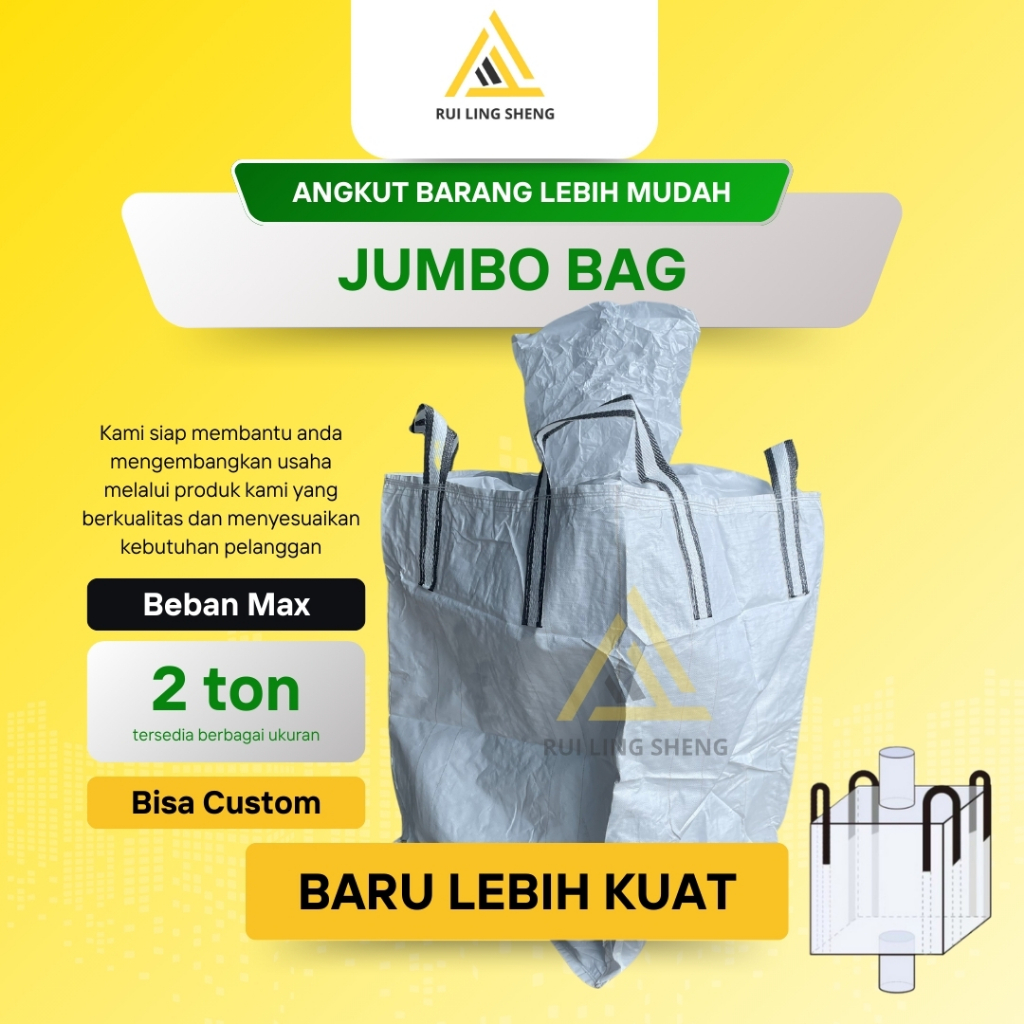 Jual Jumbo Bag 1 Ton dengan tutup di atas dan bawah | Shopee Indonesia