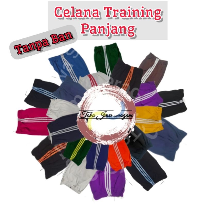 Jual Celana Seragam Training Tanpa Ban Karet SMP SMA Putih Hitam Biru ...
