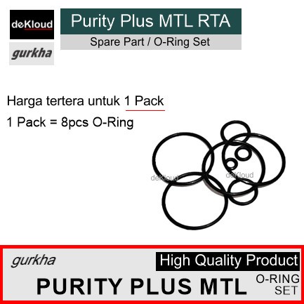 Jual O-Ring Set for PURITY PLUS MTL RTA | karet seal sil oring | Shopee ...