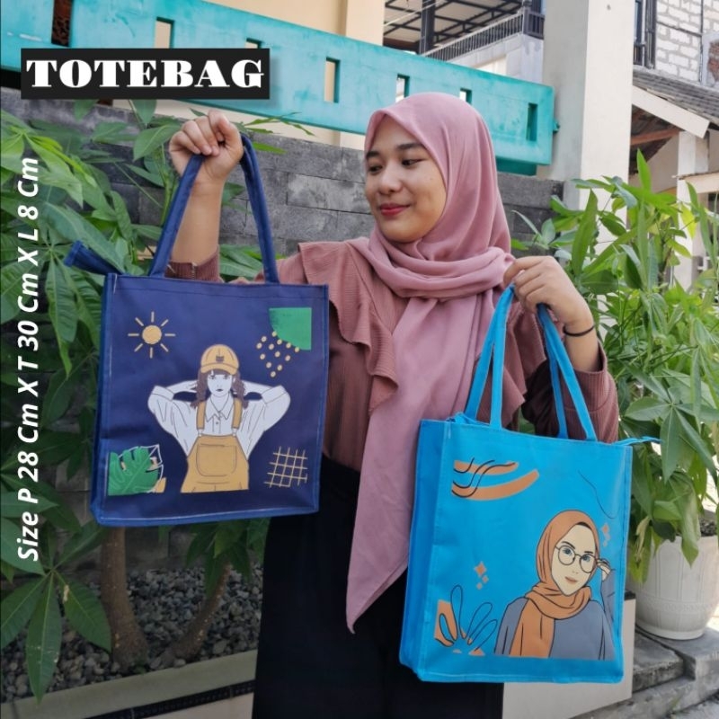 Jual NEW TOTE TAS WANITA SABLON PREMIUM SERIES | Shopee Indonesia