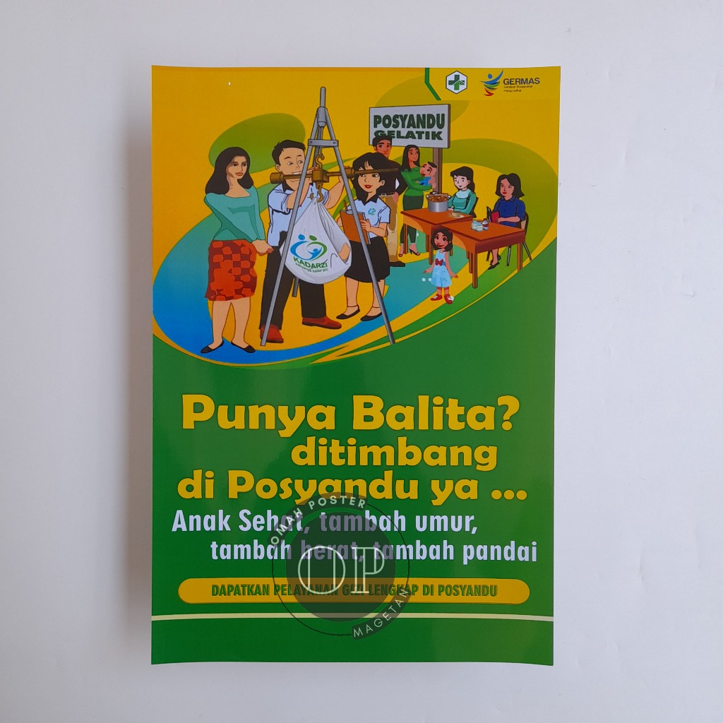 Jual Poster Posyandu - Punya Balita Timbang Diposyandu - Poster ...