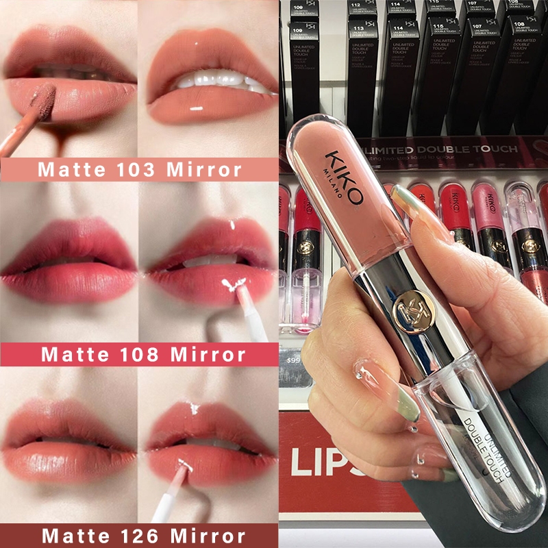 Jual Kiko Milano Liquid Lip Gloss 6ml Unlimited Double Touch Lipstick/lipstik long lasting matte ...