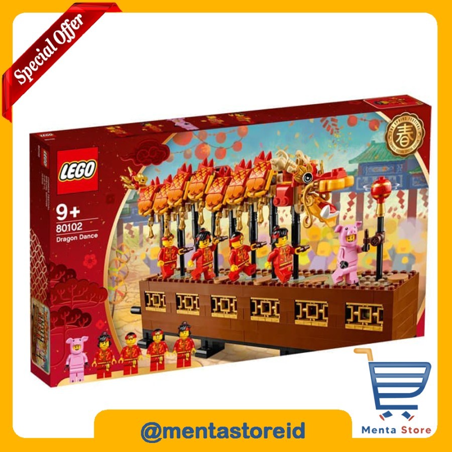 Jual LEGO Seasonal 80102 Dragon Dance Barongsai Red Imlek Chinese New ...