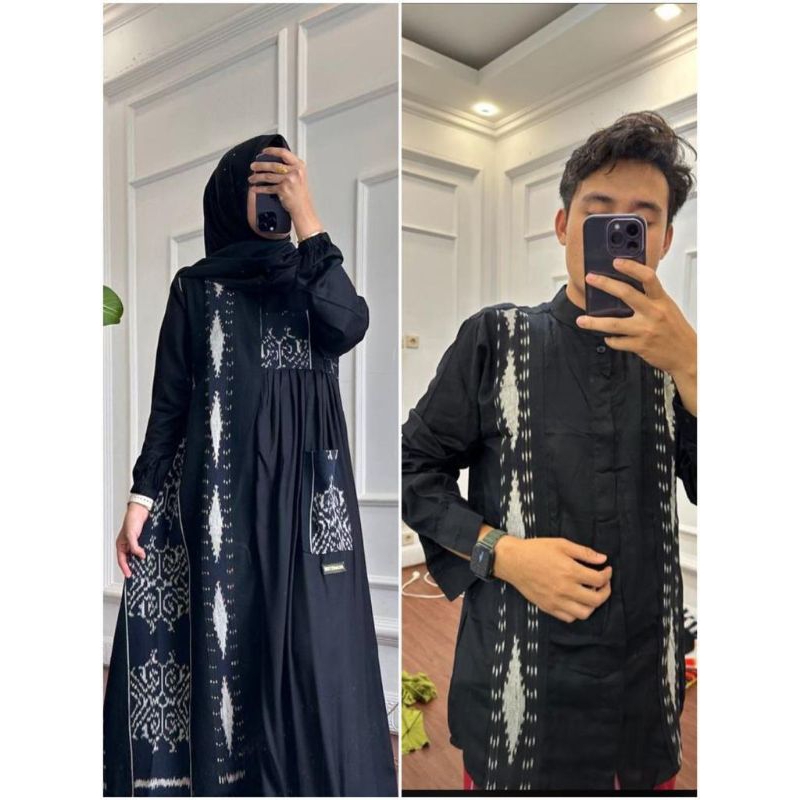 Jual SET COUPLE HITAM ETNIK AS (READY) | Shopee Indonesia