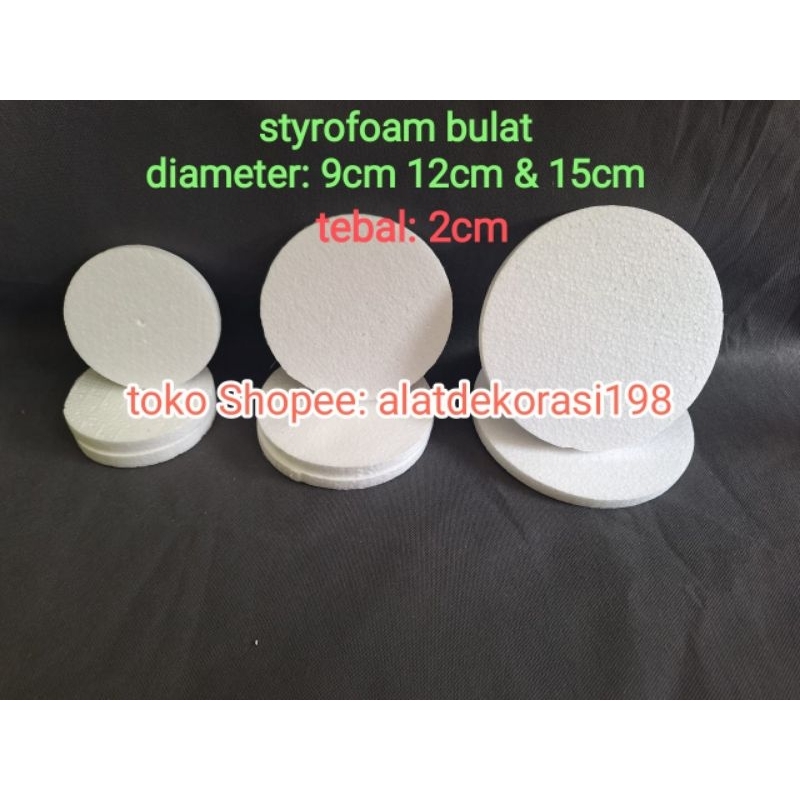 Jual styrofoam bulat tebal 2cm diameter sedang dan kecil | Shopee Indonesia