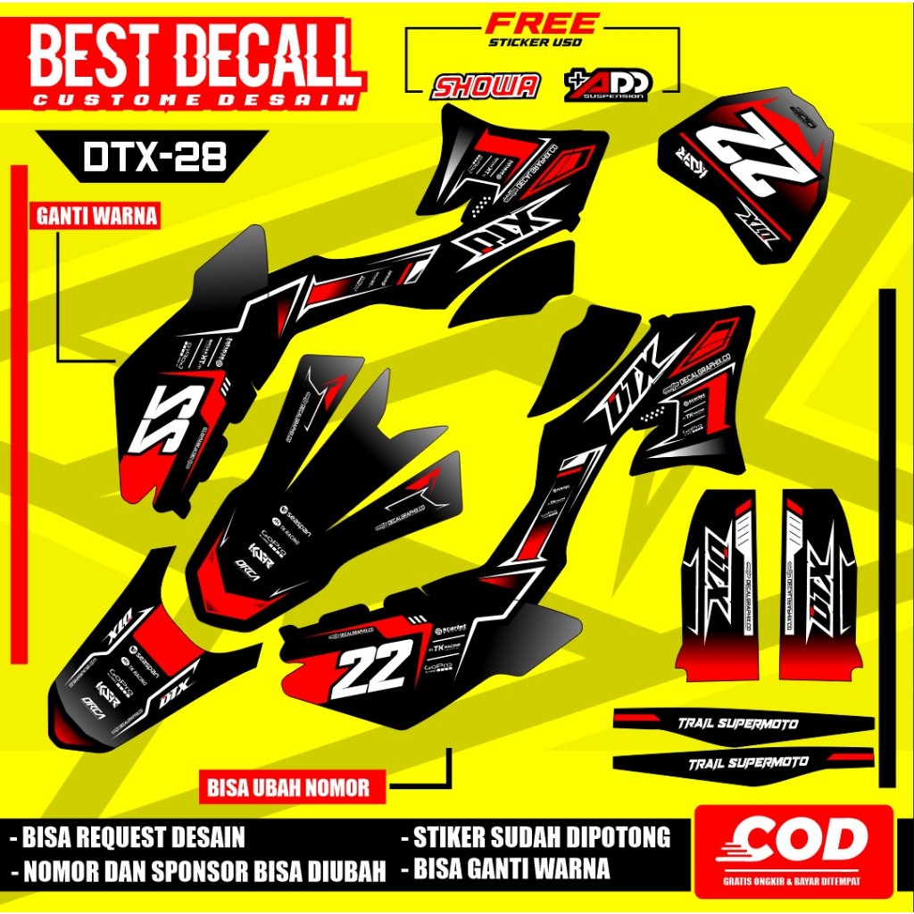 Jual STIKER DECAL DTX FULLBODY DEKAL KEREN DEKAL KEKINIAN KEREN DECAL ...