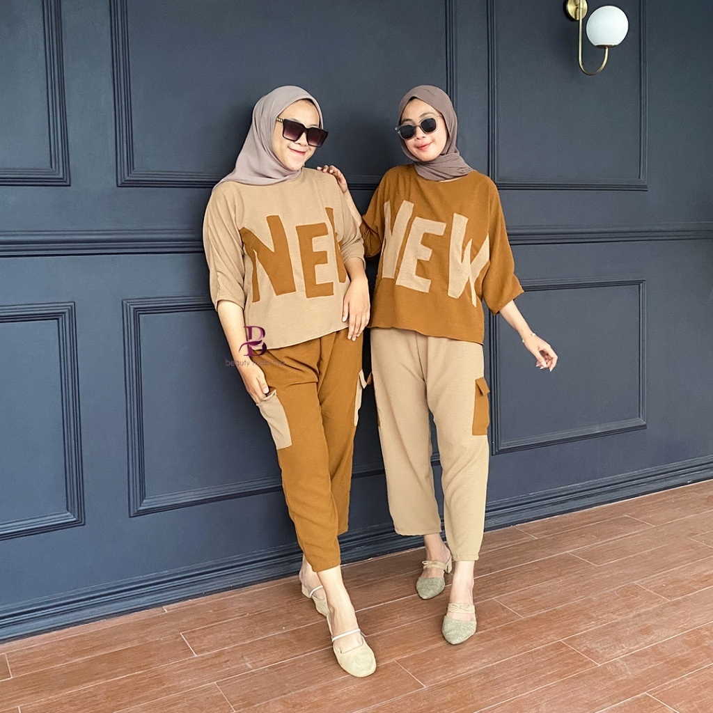 Jual SETELAN NEW one set setelan wanita kekinian celana cargo | Shopee ...