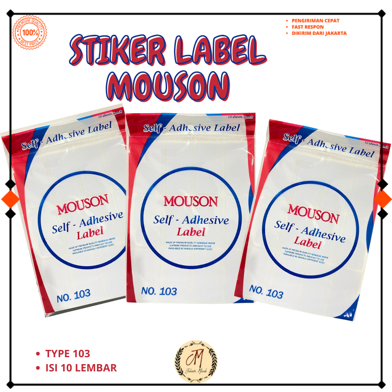 Jual Label Stiker Sticker Self Adhesive Labels Stiker Tempel No 103 ...