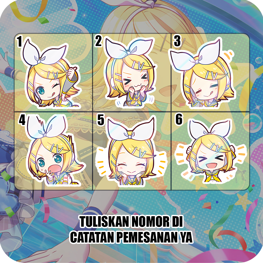 Jual Stiker Hologram Rin Kagamine Project Sekai, Sticker Anime Berkilau ...