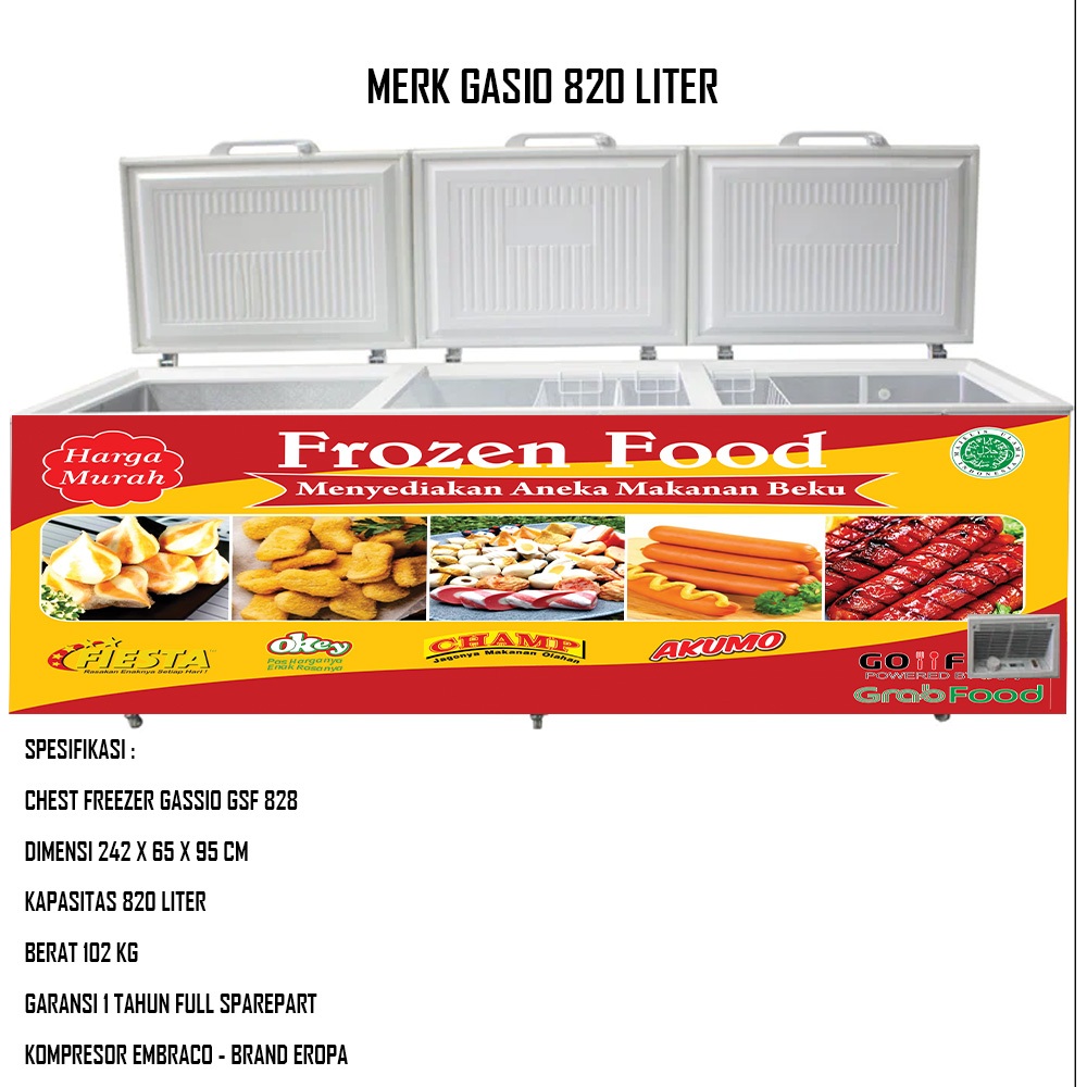 Jual STiker Freezer kulkas frozen food 820 liter | Shopee Indonesia