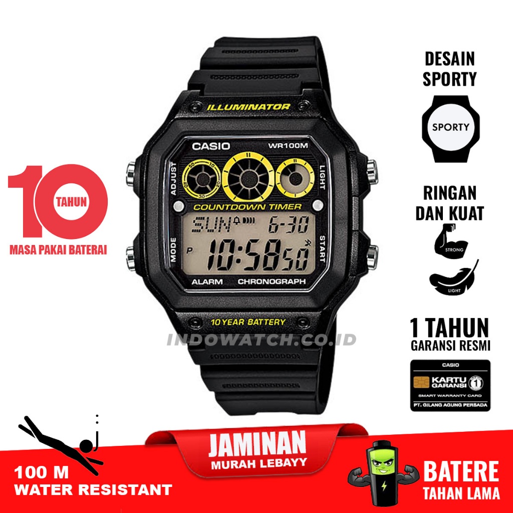 Jual Casio AE-1300WH-1AV ae1300 ae 1300 original garansi resmi | Shopee Indonesia