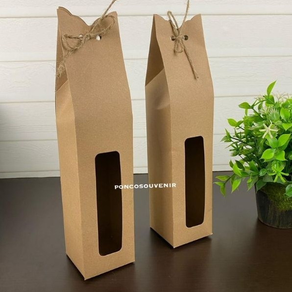Jual 25 Pcs Box 7 x 30 Cm Paper Bag Rustic + Tali | Shopee Indonesia