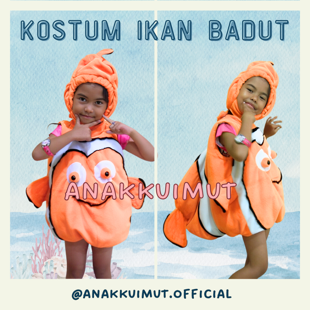 Jual [ANAKKUIMUT] KOSTUM NEMO ANAK - FINDING NEMO KOSTUM - KOSTUM IKAN BADUT ANAK - KOSTUM IKAN ...