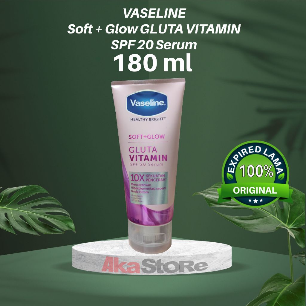 Jual Vaseline gluta vitamin spf 20 serum 180ml | Shopee Indonesia
