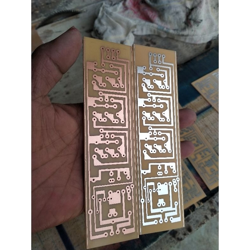 Jual CETAK PCB BOTTOM (JALUR SAJA) BAHAN PERTINAK FIBER PUTIH DAN FR4 ...