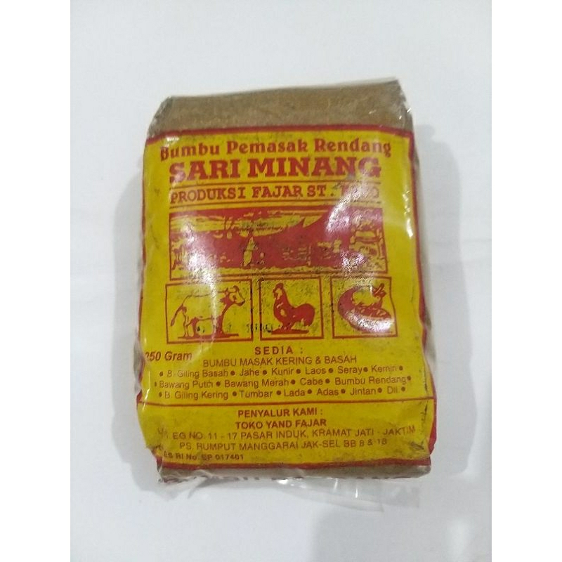 Jual Bumbu Rendang Sari Minang 250 gram | Shopee Indonesia