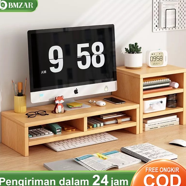 Jual Swip up Stand Monitor Kayu Meja Monitor Rak Monitor Desktop ...