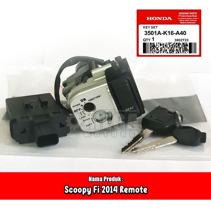 Jual Kunci Stop Kontak Komplit Key Set K16 Honda Scoopy Fi 2014 Remote ...