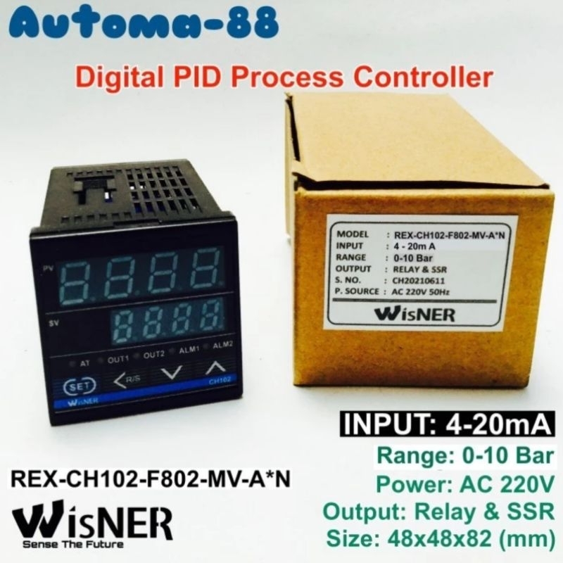 Jual WISNER CH102-F802-MV-AN Input 4-20mA AC 220V Digital PID Controller Indicator Output Relay ...