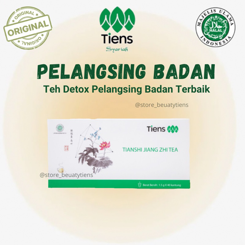 Jual (Terlaris) Jiang Zhi Tea TEH DETOX TIENS Original 100% Teh Hijau ...