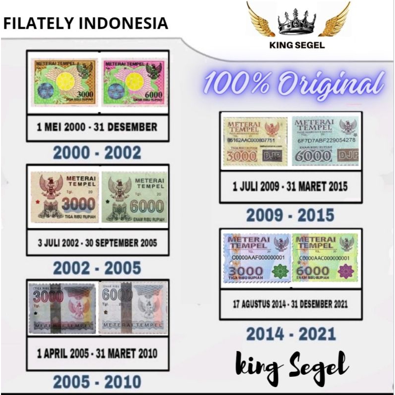 Jual Materai 6000 3000 Tahun 2000 2001 2002 2003 2004 2005 2006 2007 ...