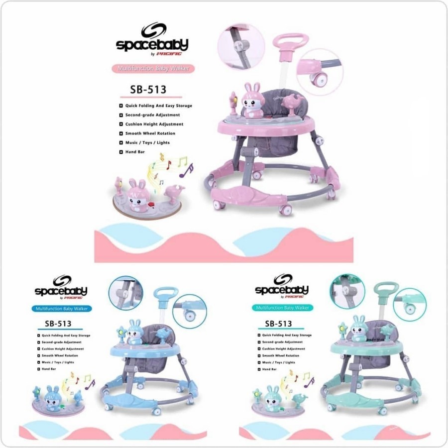 Jual [ COD ] SPACEBABY Baby Walker SB 507 509 511 513 516 521 Alat Belajar Jalan SPACE BABY ...