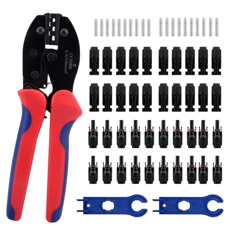 Jual Tang Crimping Panel Surya Wire Cable Terminal Pliers 13-10 AWG 2.5 ...