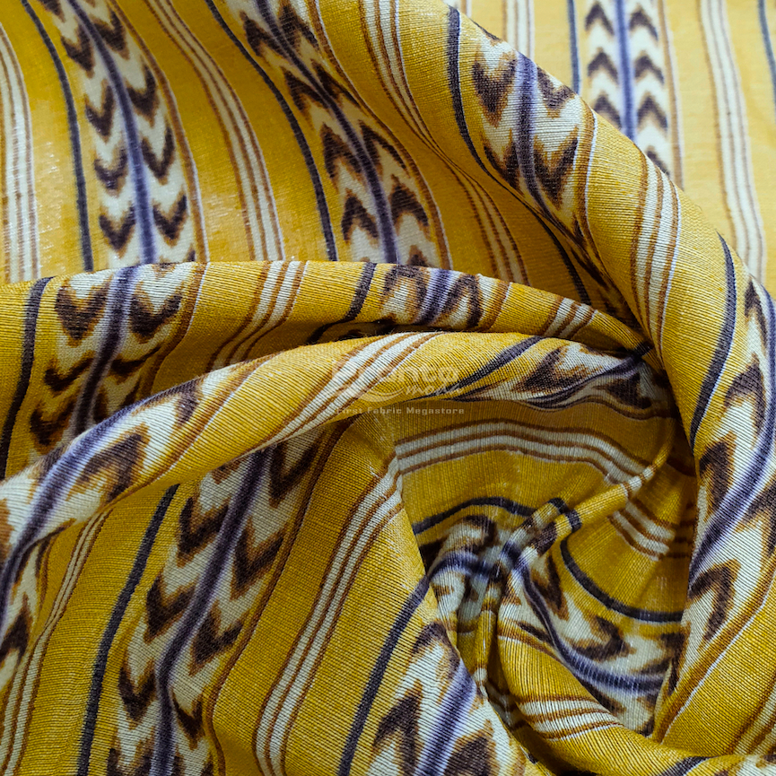 Jual Linen Panel Mustard Motif Tribal Ethnic (Pronto Moda) | Shopee ...
