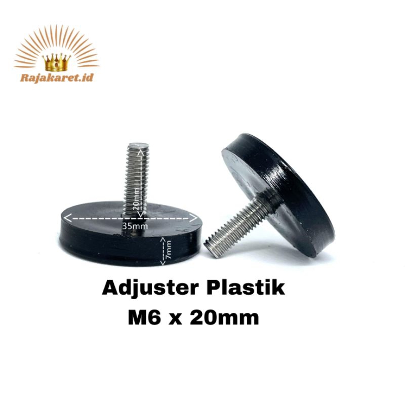 Jual Adjuster M6 × 20mm Diameter Plastik Stabil Kaki Meja | Shopee ...