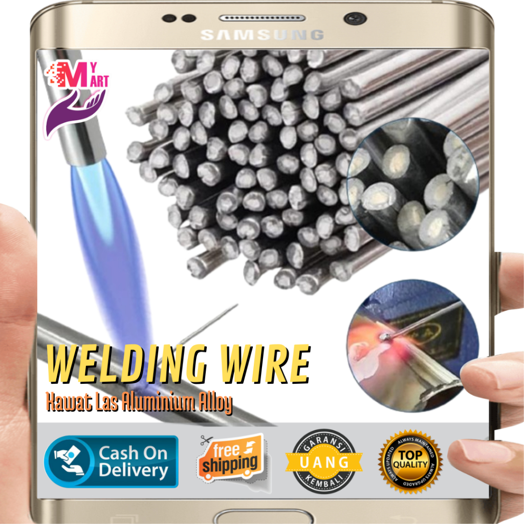 Jual Kawat Las Aluminium 50cm 1.6mm 2mm - Kawat Las 33cm 2.4mm Aluminium Alloy Suhu Rendah ...