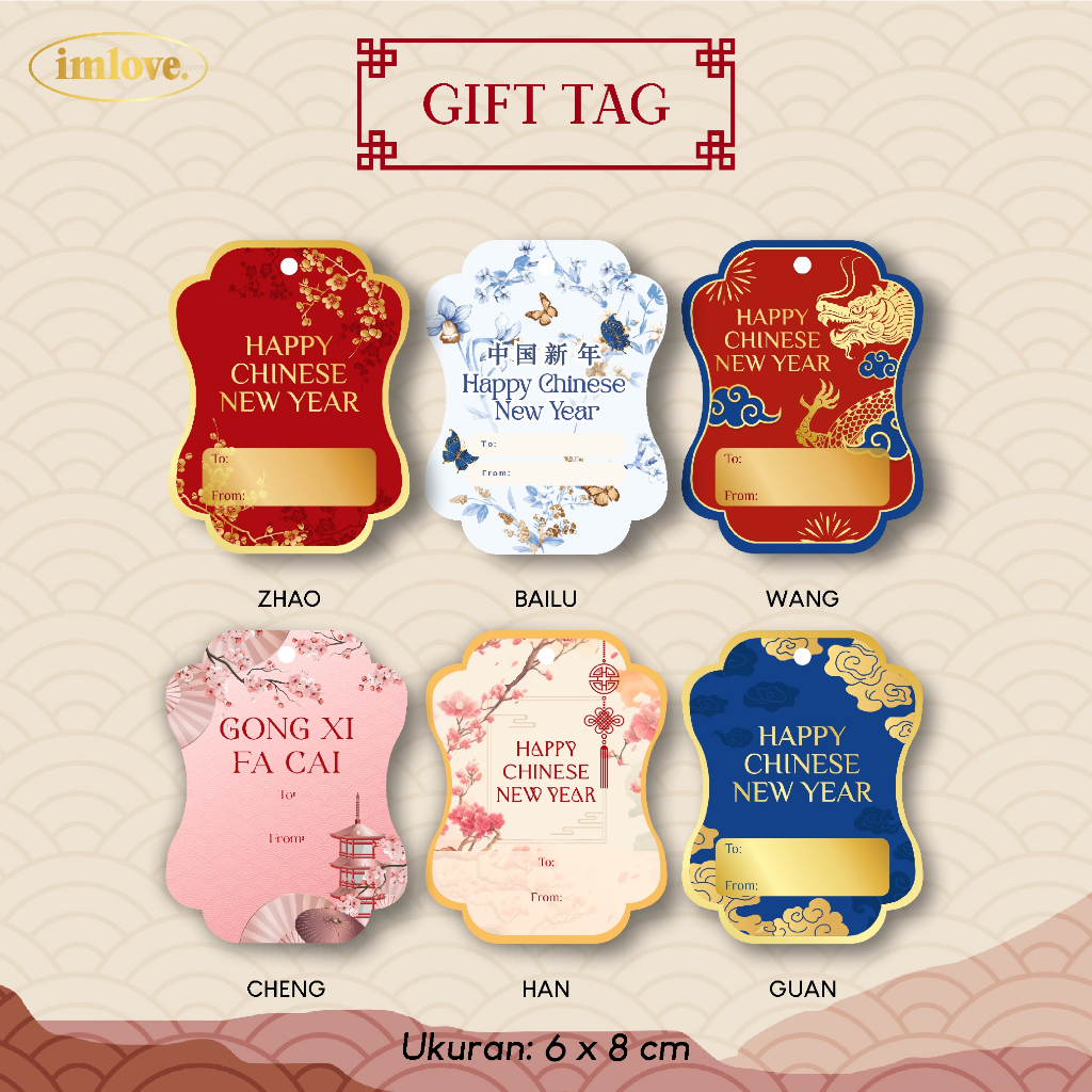 Jual [10 PCS] Hang Tag Imlek Kartu Ucapan Imlek CNY Chinese New Year ...