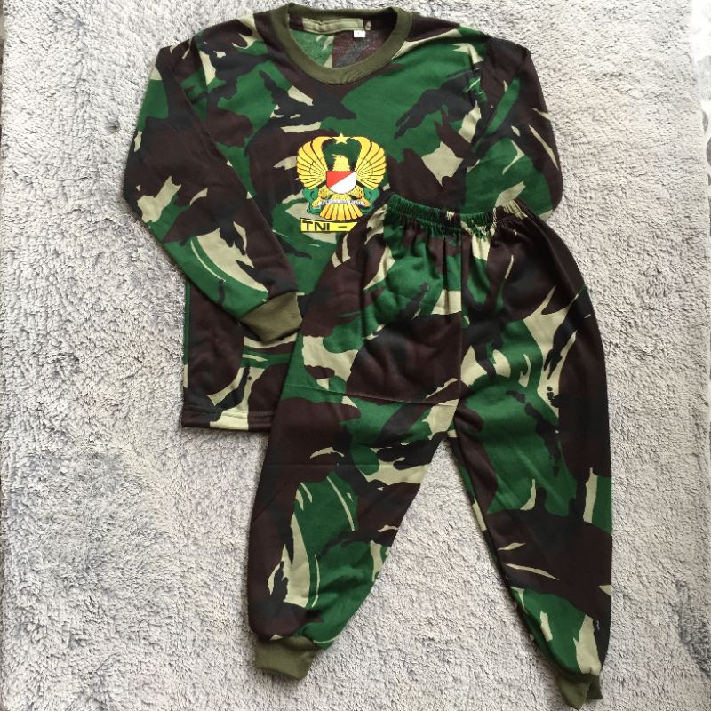 Jual Setelan kaos tentara anak tangan panjang loreng malvinas tni ad - Setelan treaning tentara ...