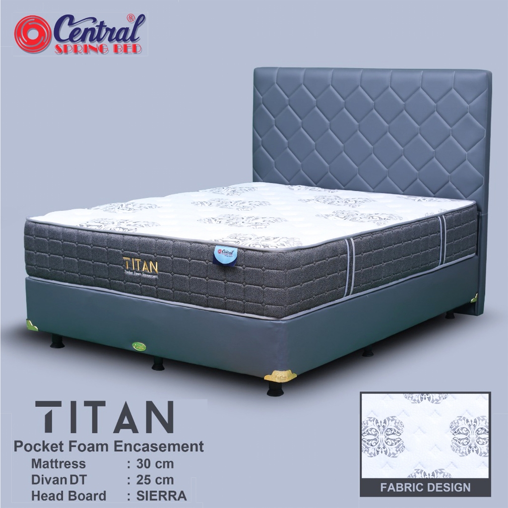 Jual Kasur Central Springbed TITAN Pocket Spring Foam Encasement ...