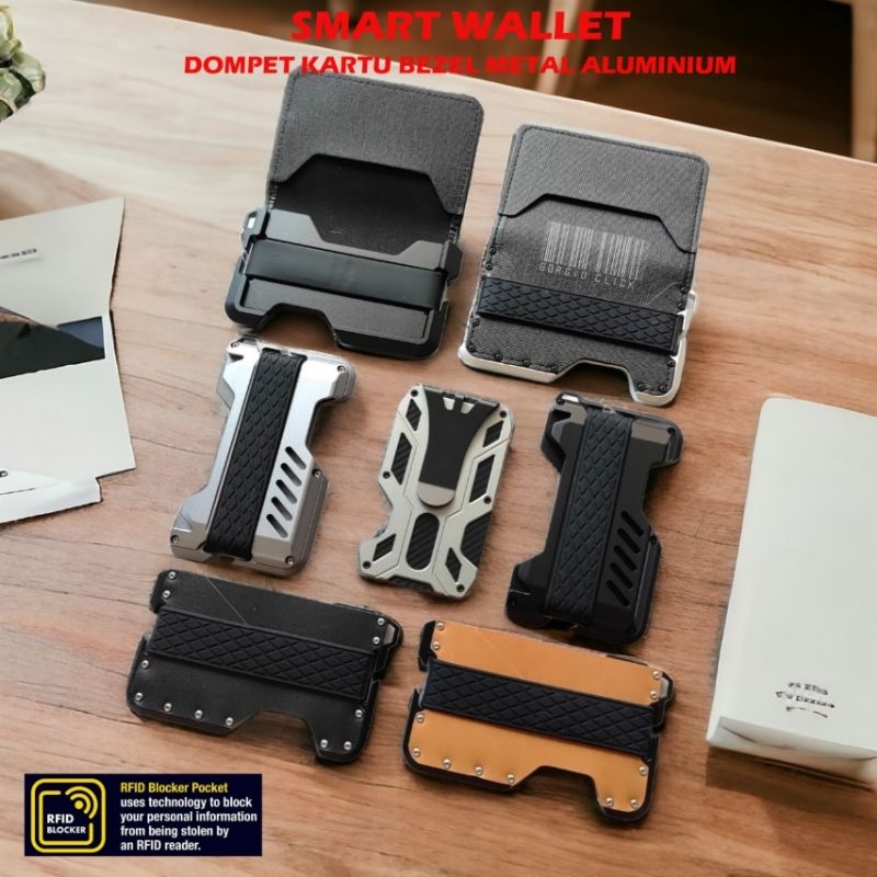 Jual Dompet Kartu Smart Wallet Metal Card Holder Credit Card RFID ...