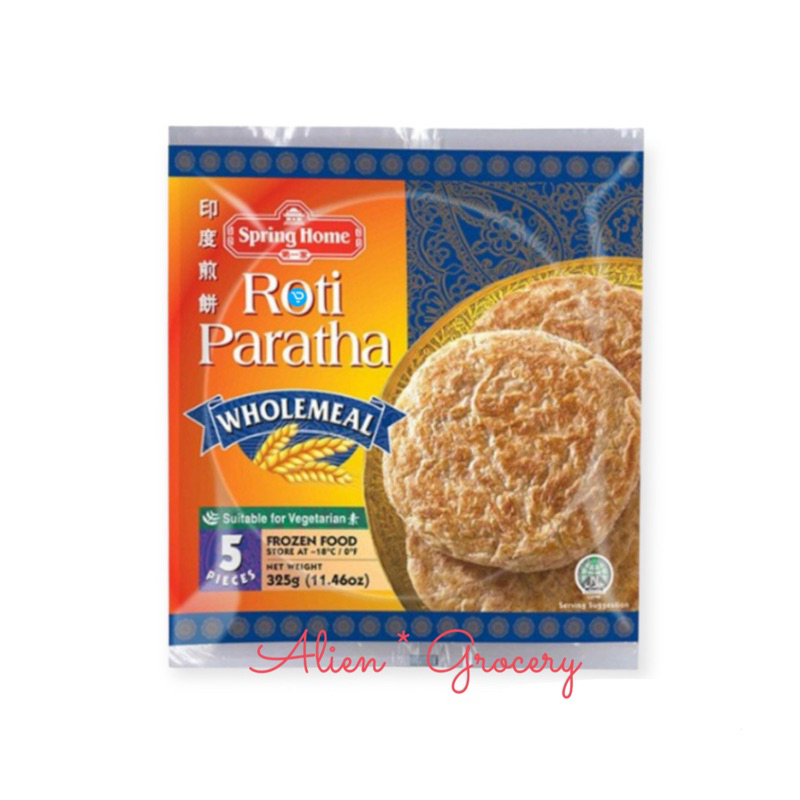 Jual SPRING HOME Roti Paratha Whole Meal 325gr | Shopee Indonesia