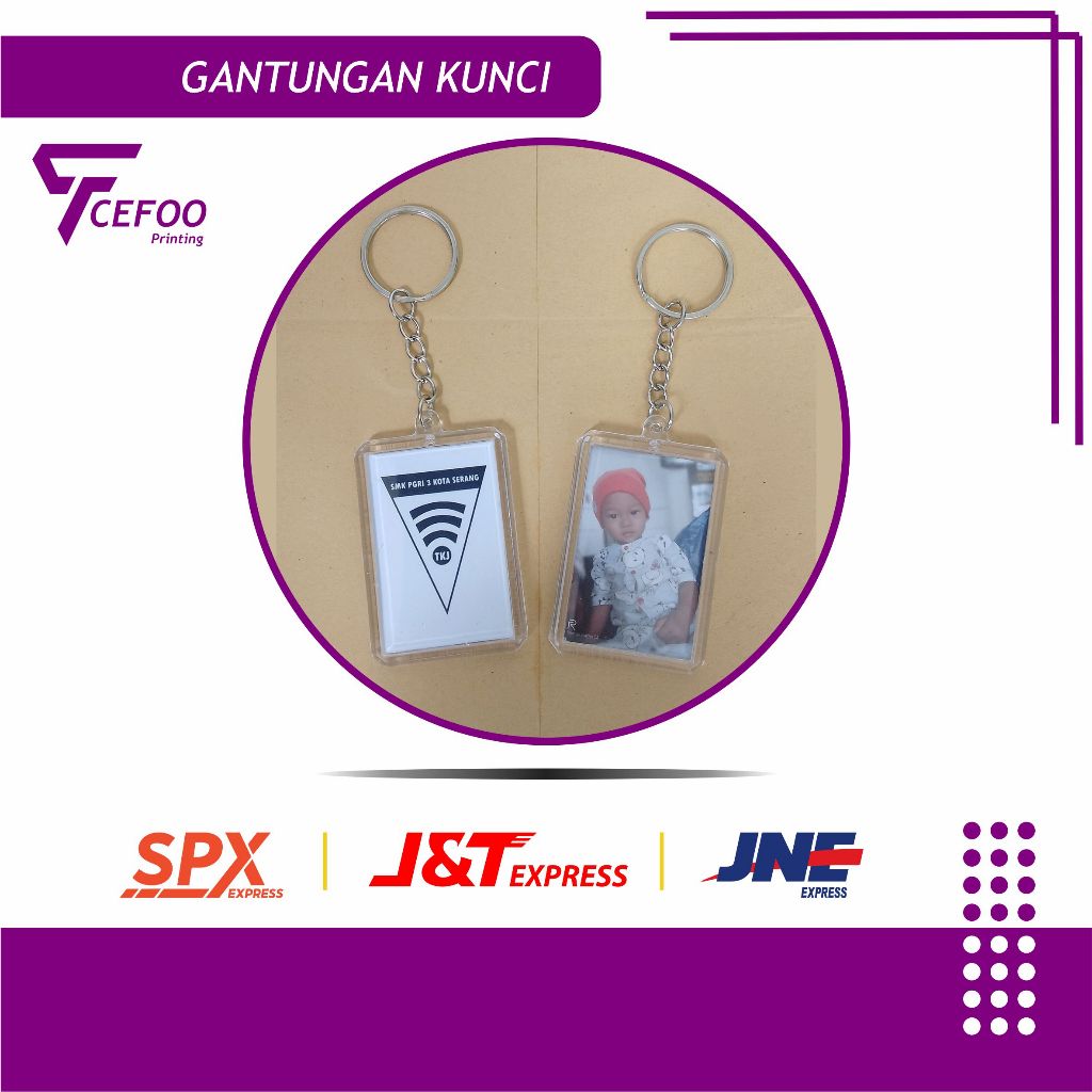 Jual Gantungan Kunci Akrilik Kotak Persegi Panjang Tumpul 2sisi ...